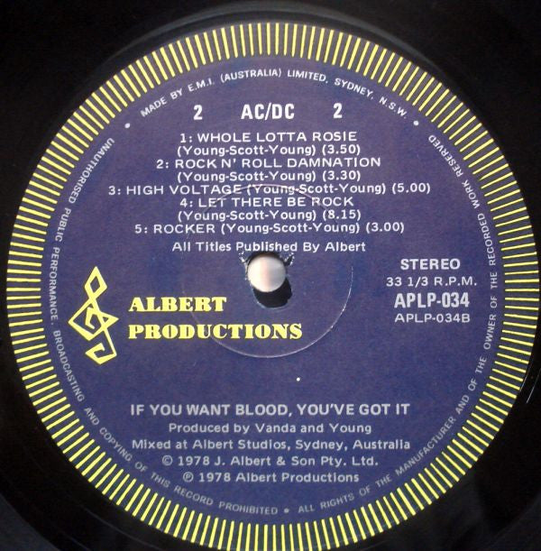 AC/DC – [Album Title] (LP, Album) | Wax Espresso Vinyl Australia